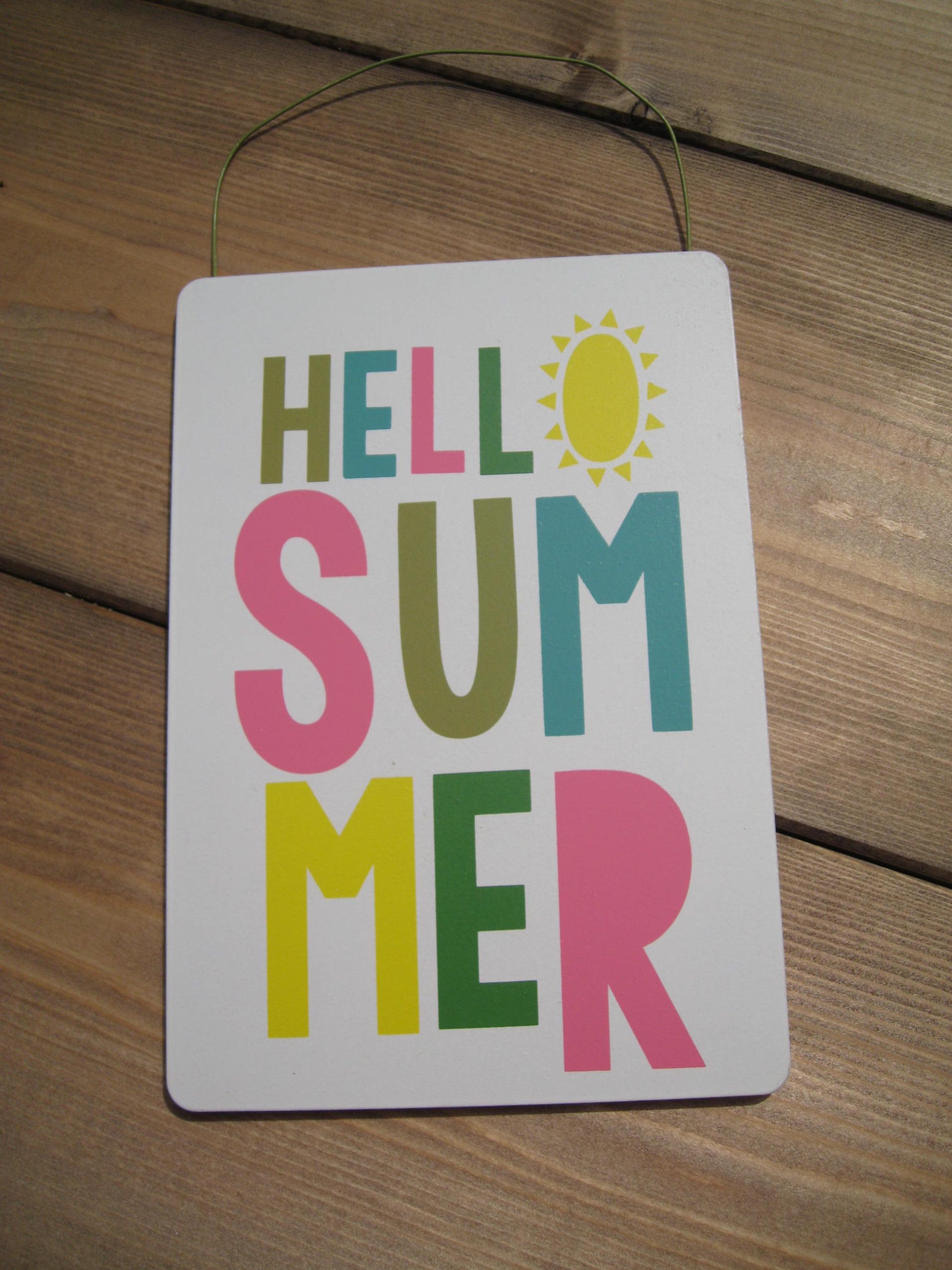 Schild "Hello Summer" - Worpsweder Landzauber